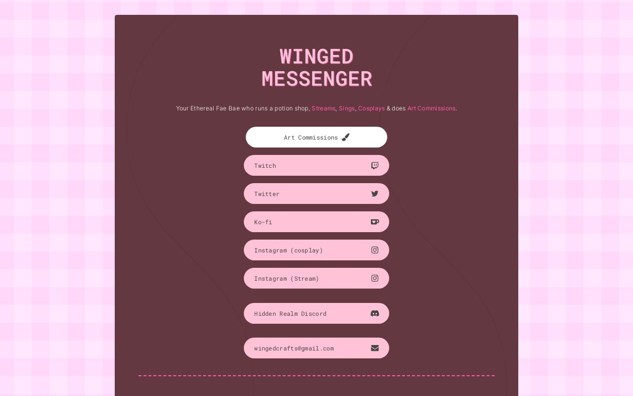 Winged Messenger's Carrd